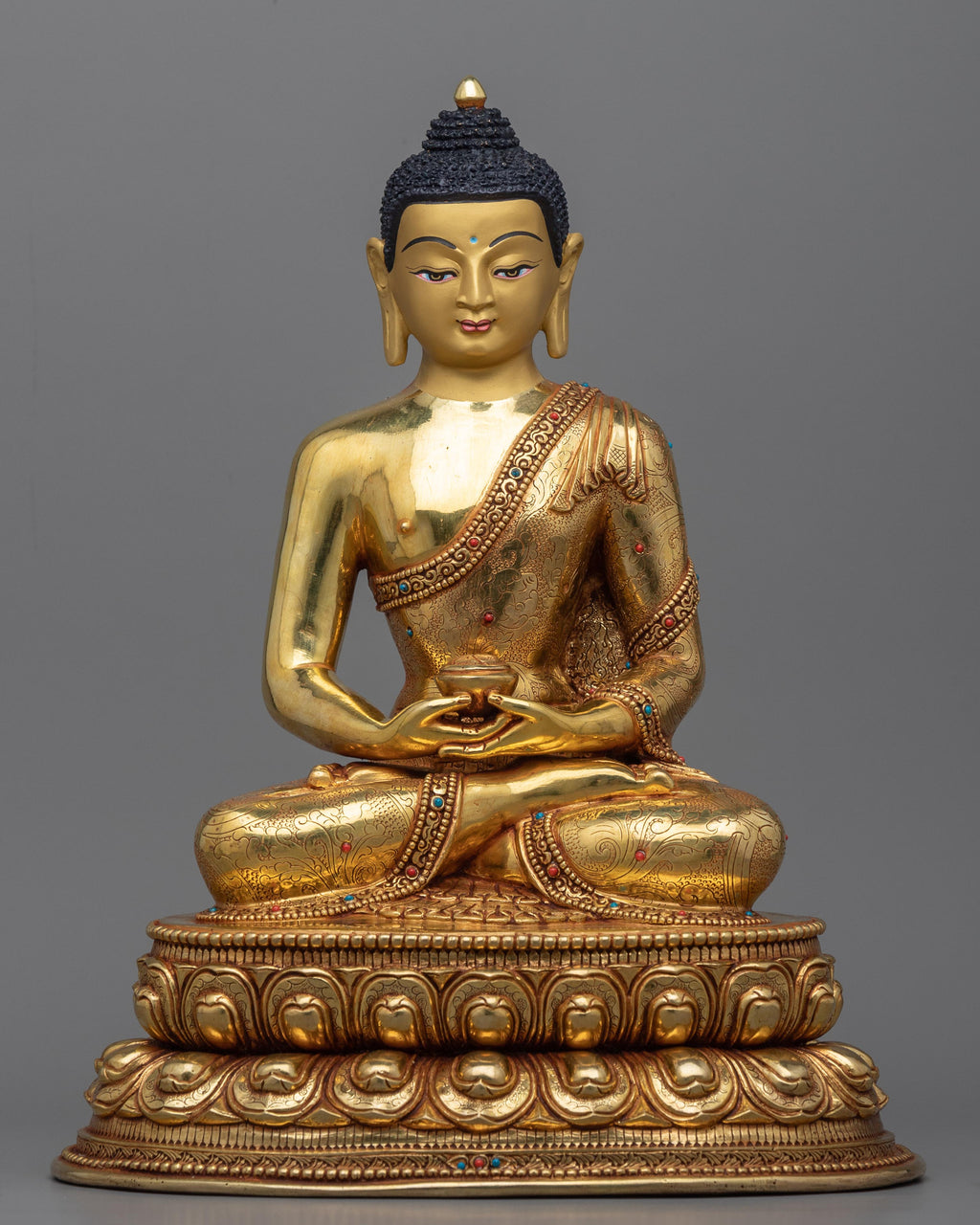 Namo Amitabha Buddha Sculpture | Traditional Tibetan Style Buddhist St
