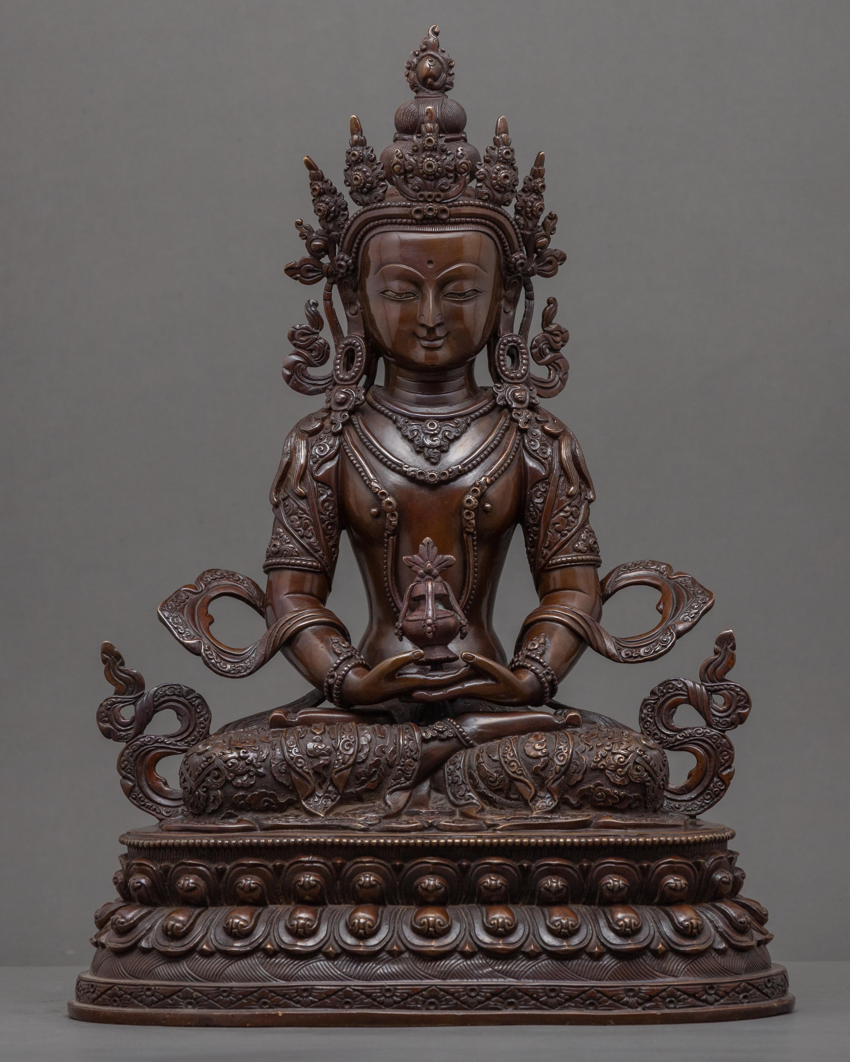 Amitayus Buddha Mantra | Oxidized Art-Form From Nepal