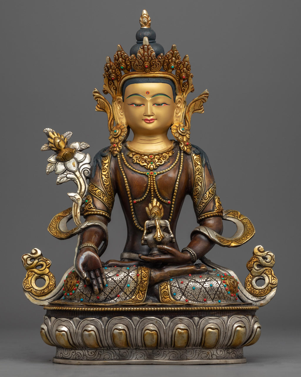 Amitayus Acrylic Buddha Statue | Traditional Buddhist Art