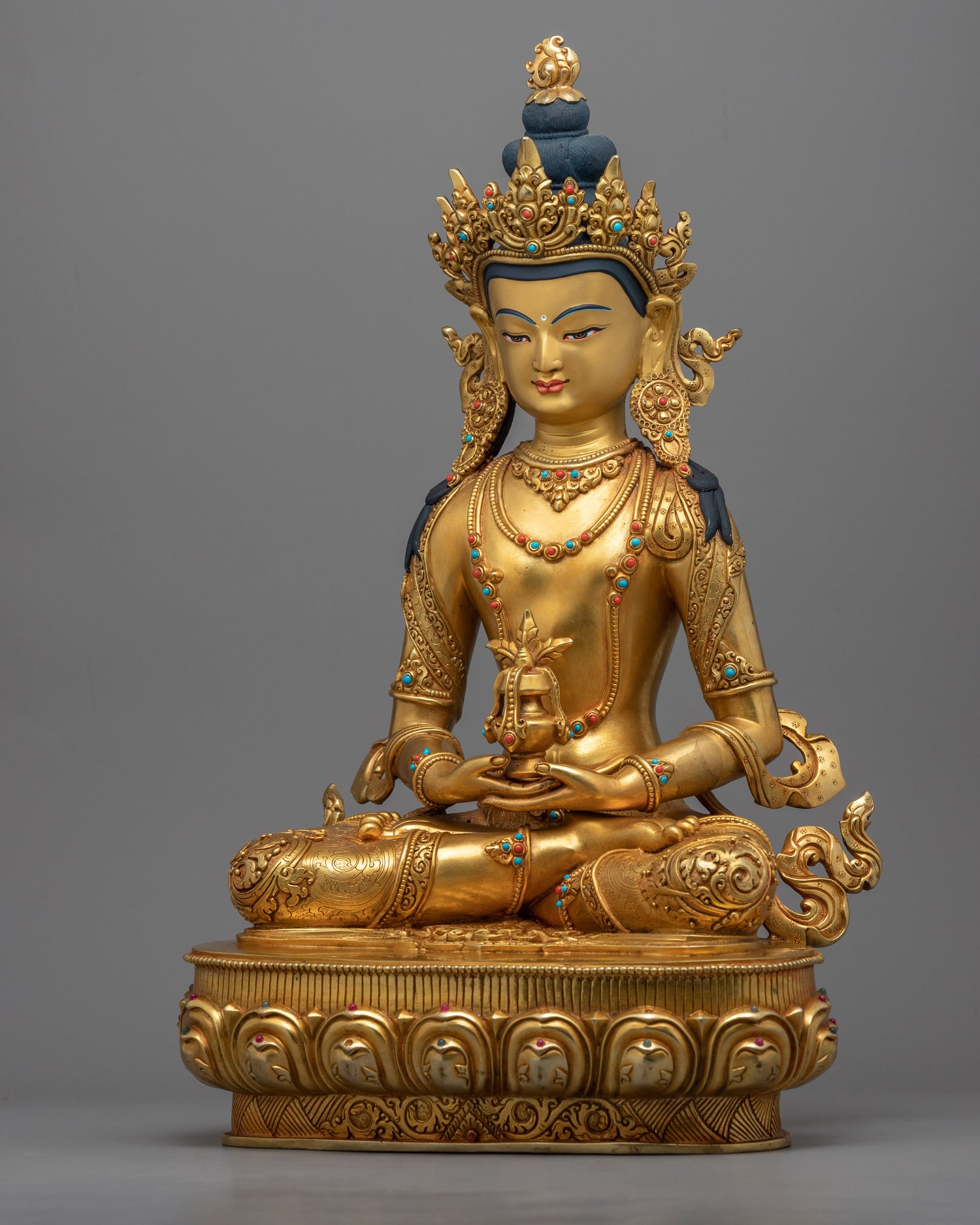 Amitayus Long Life Mantra Sculpture| Himalayan Buddhist Sacred Art