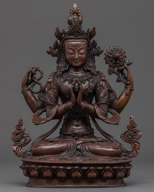 Four Arm Bodhisattva Sculpture | The Buddhist Compassion Deity