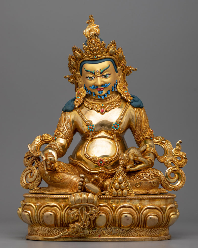 Dzambhala Mantra Practice Statuette | Buddhist Deity of Abundance and