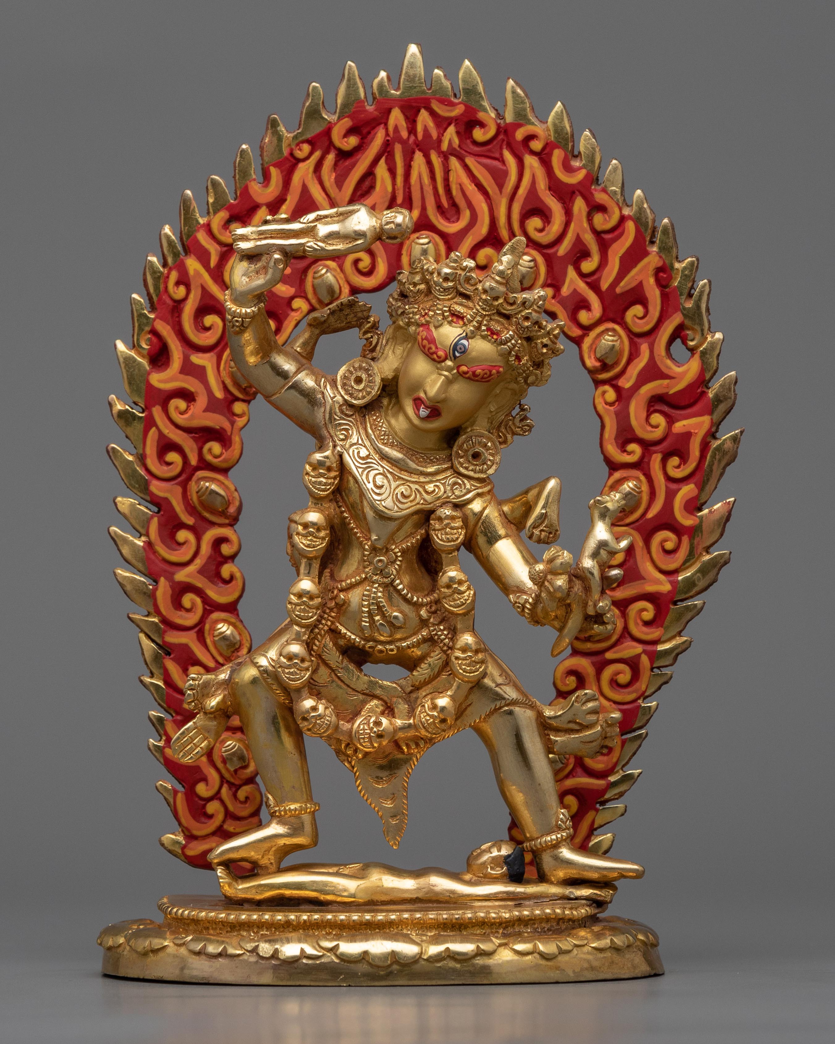 Ekajati Gold Gilded Statue for Religious Purpose | Gold-Plated Himalay