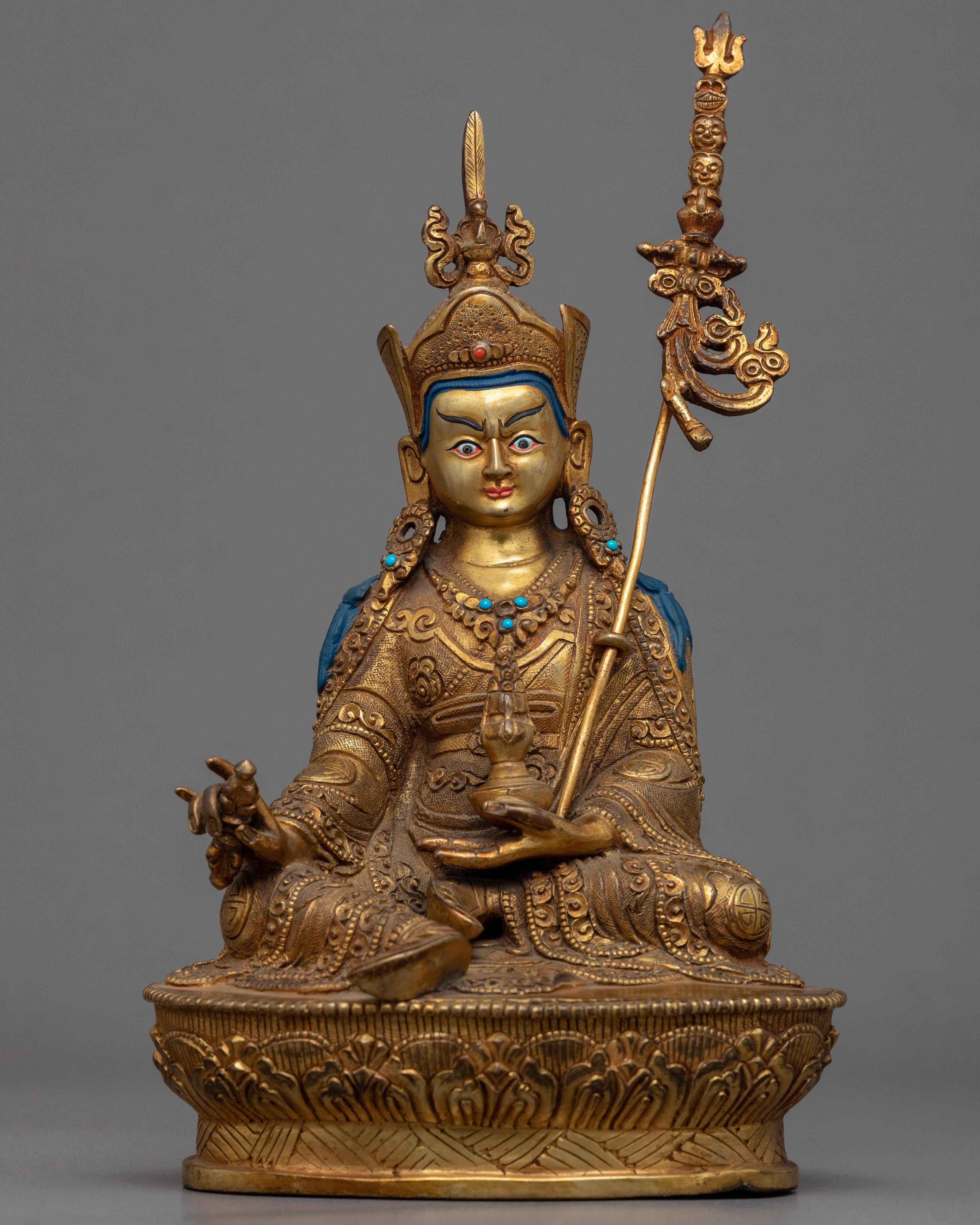 The Lotus Born Guru Rinpoche | Hand Carved Padmasambhava Statue