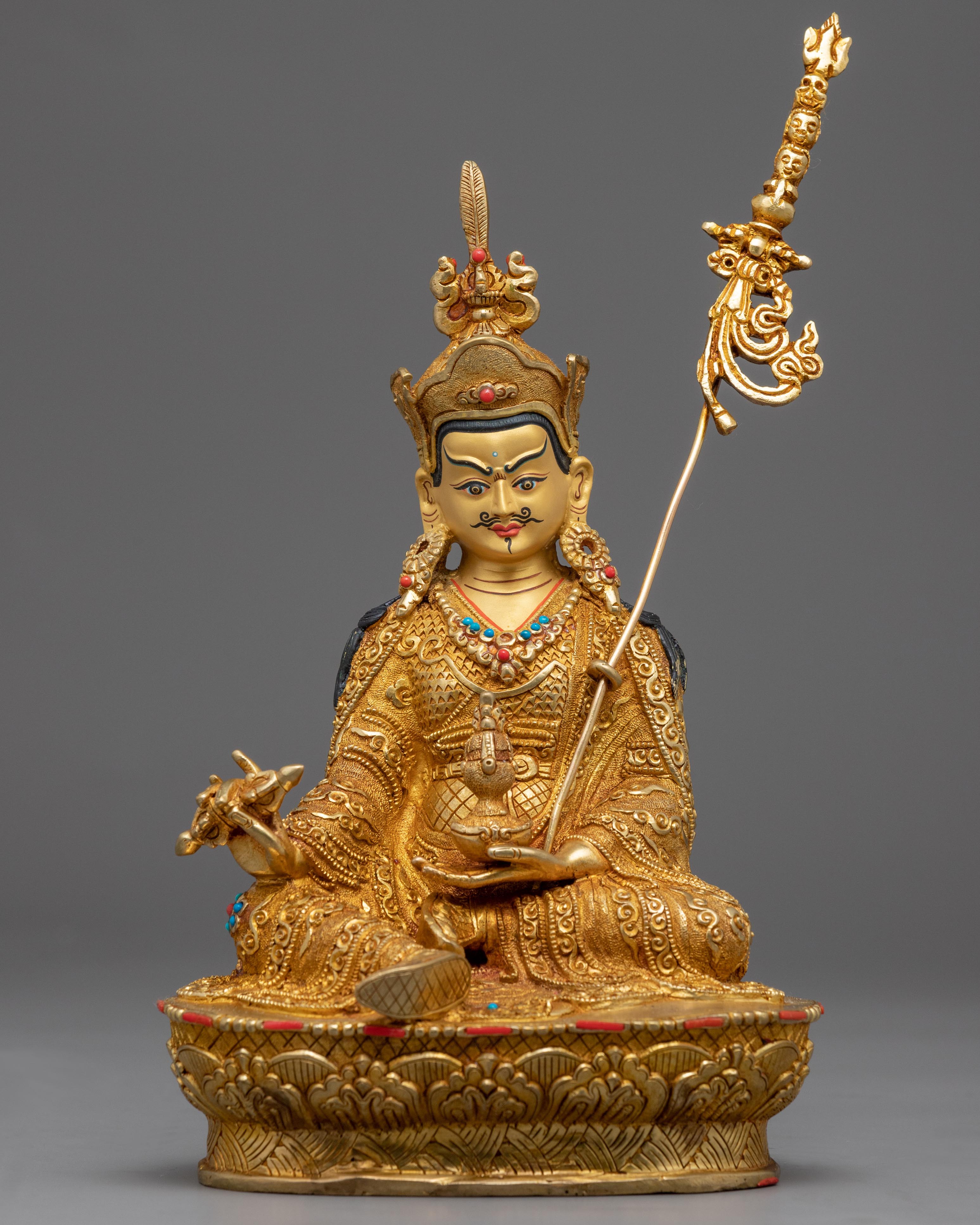 Buddha Guru Rinpoche Statue | Hand-carved Guru Padmasambhava Art