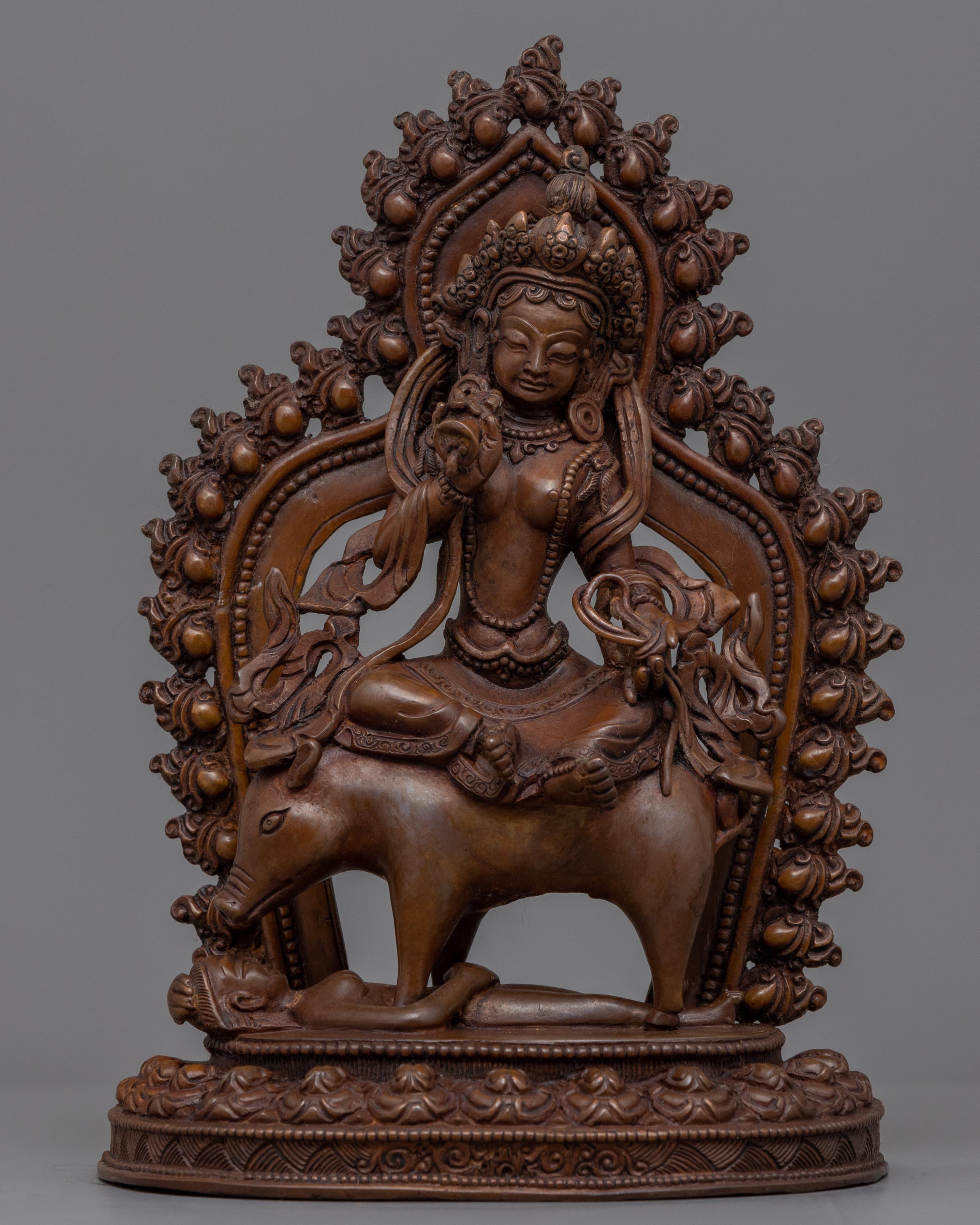 Goddess Marichi Copper Statue | The Goddess Of The Dawn Figurine