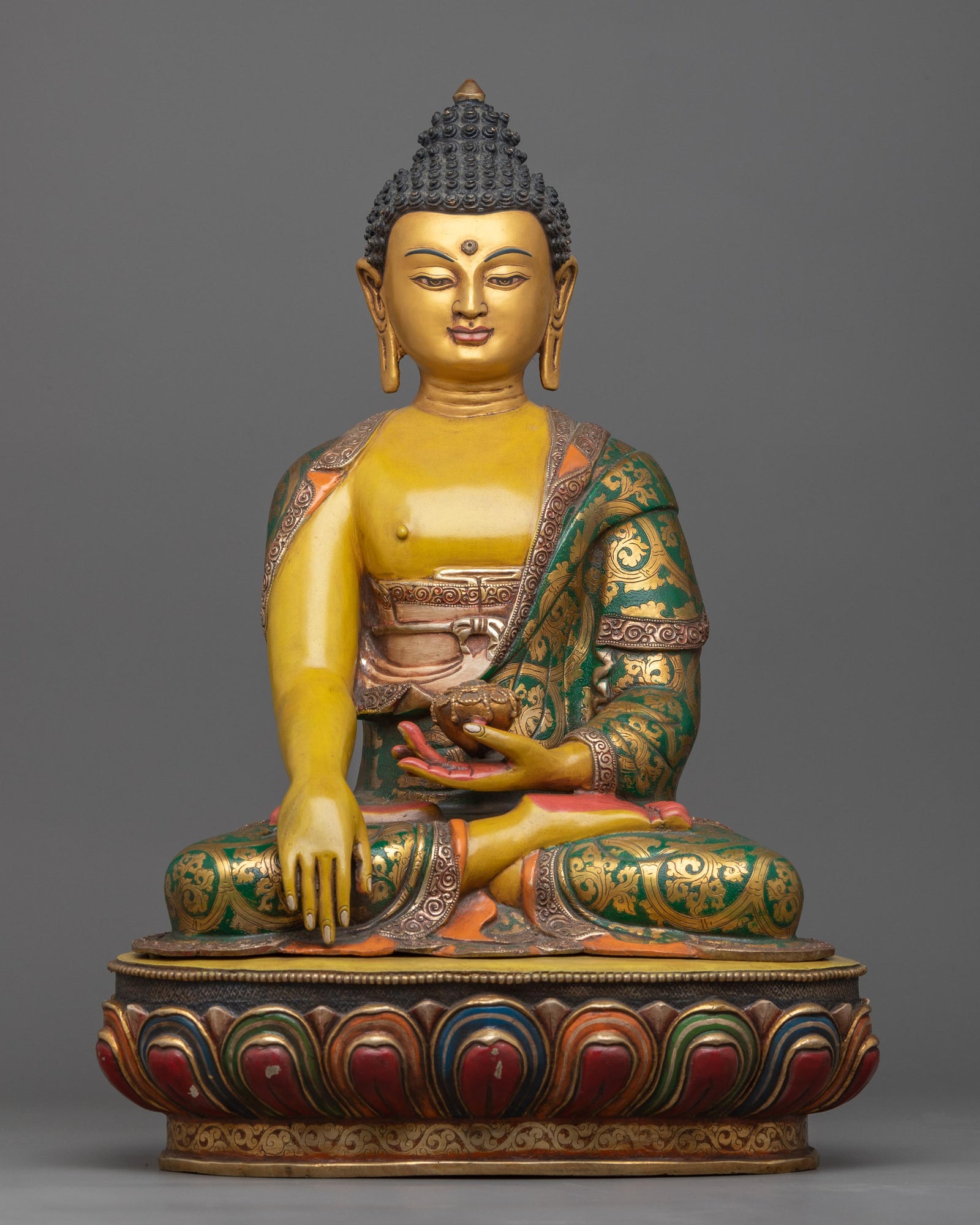 The Enlightened One Buddha | Beautifully Acrylic Painted Statue