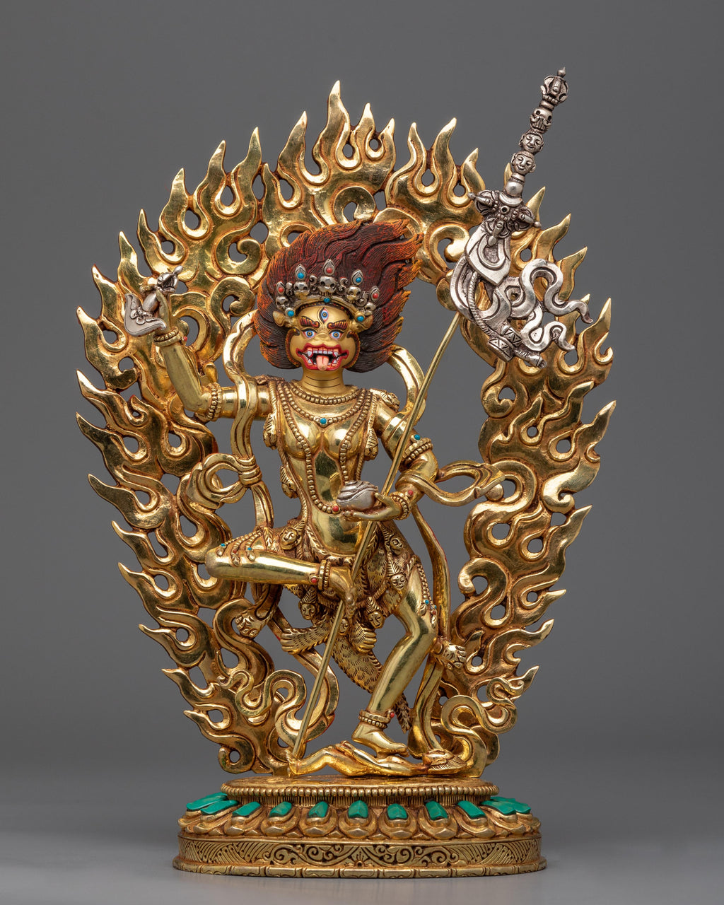 Dakini Simhamukha Statue | Lion-Headed Dakini Artwork, Made in Nepal