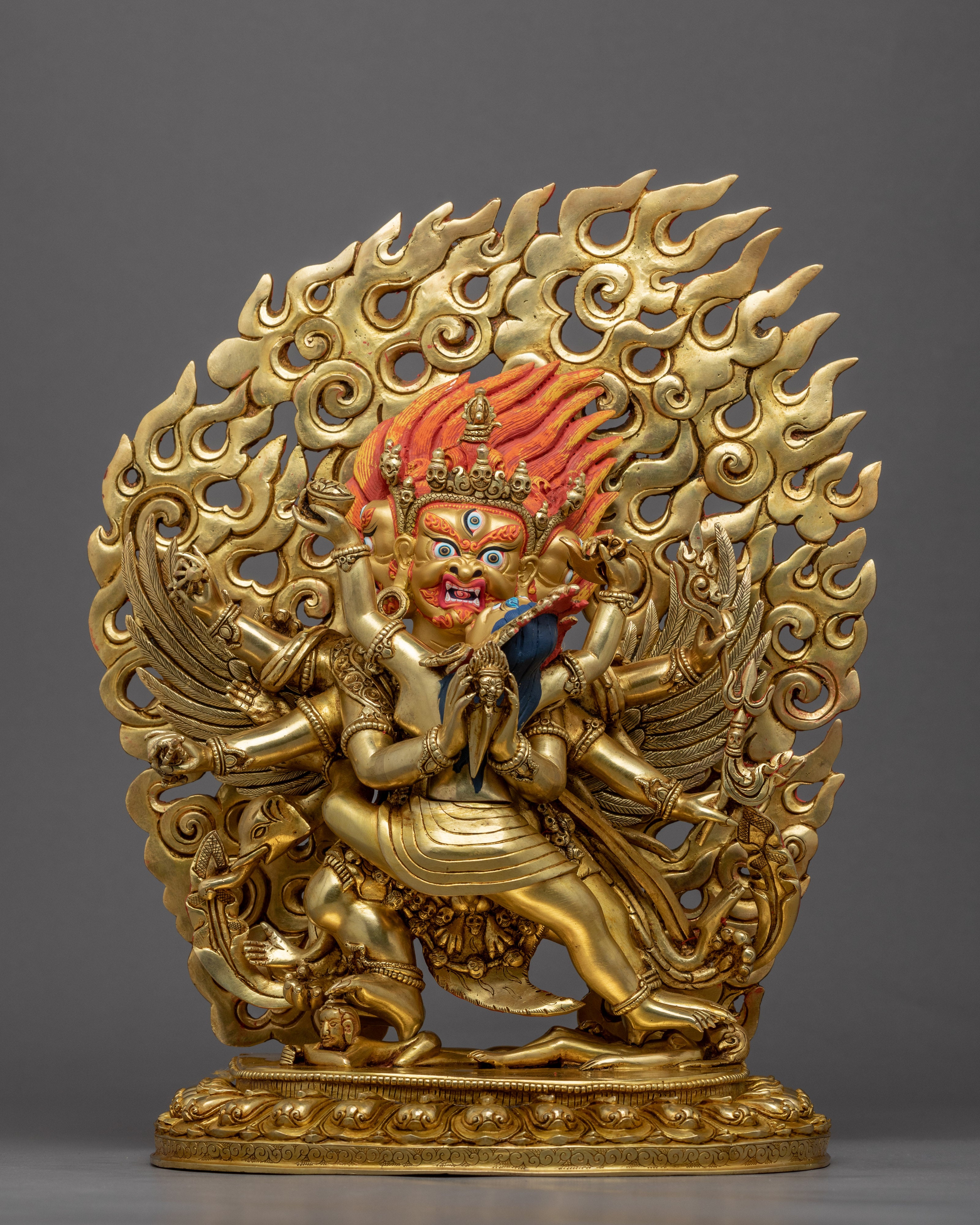 The Practice Of Vajrakilaya Statue | Gold-Plated Himalayan Artwork
