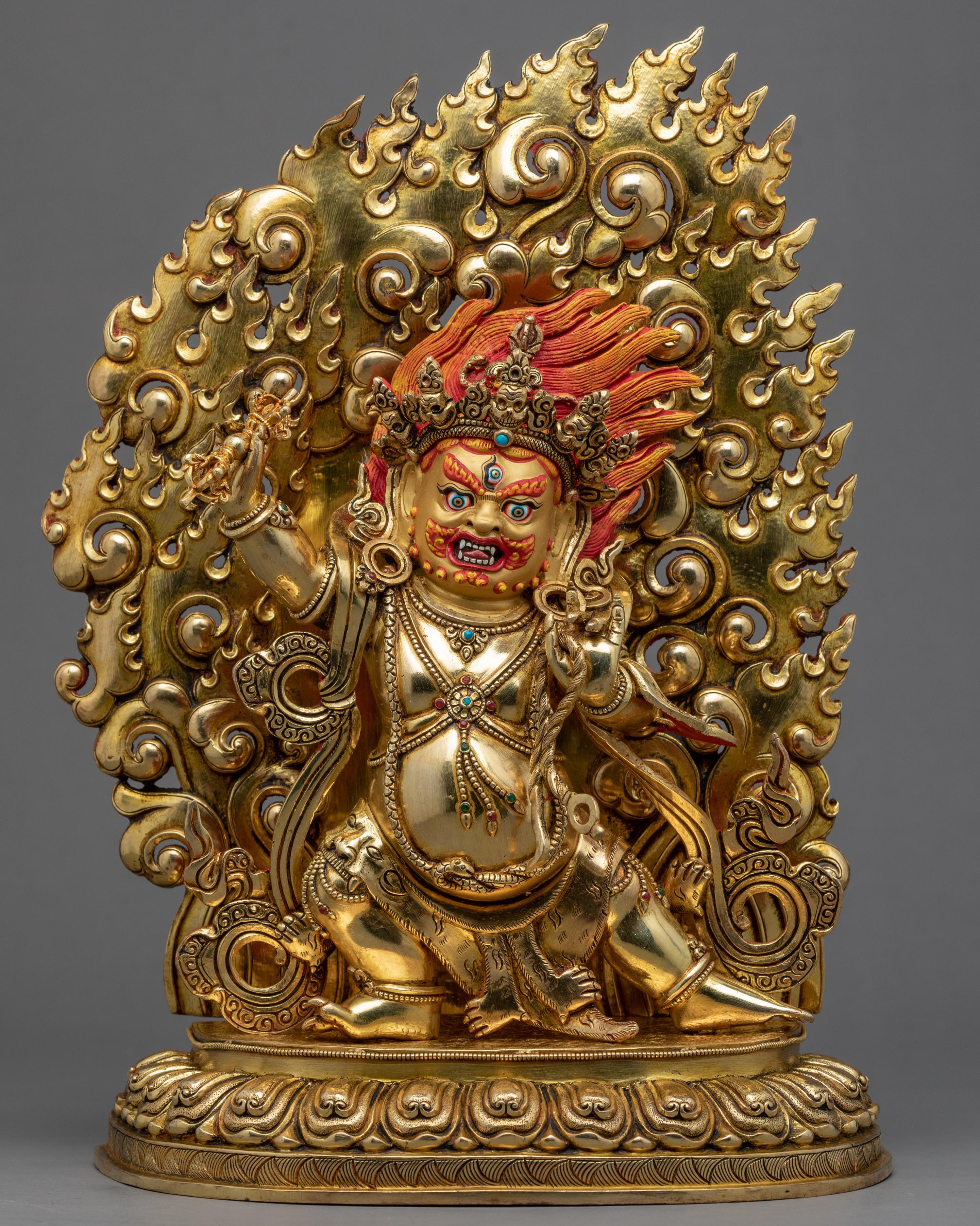 Wrathful Vajrapani Sculpture | Handmade Buddhist Art