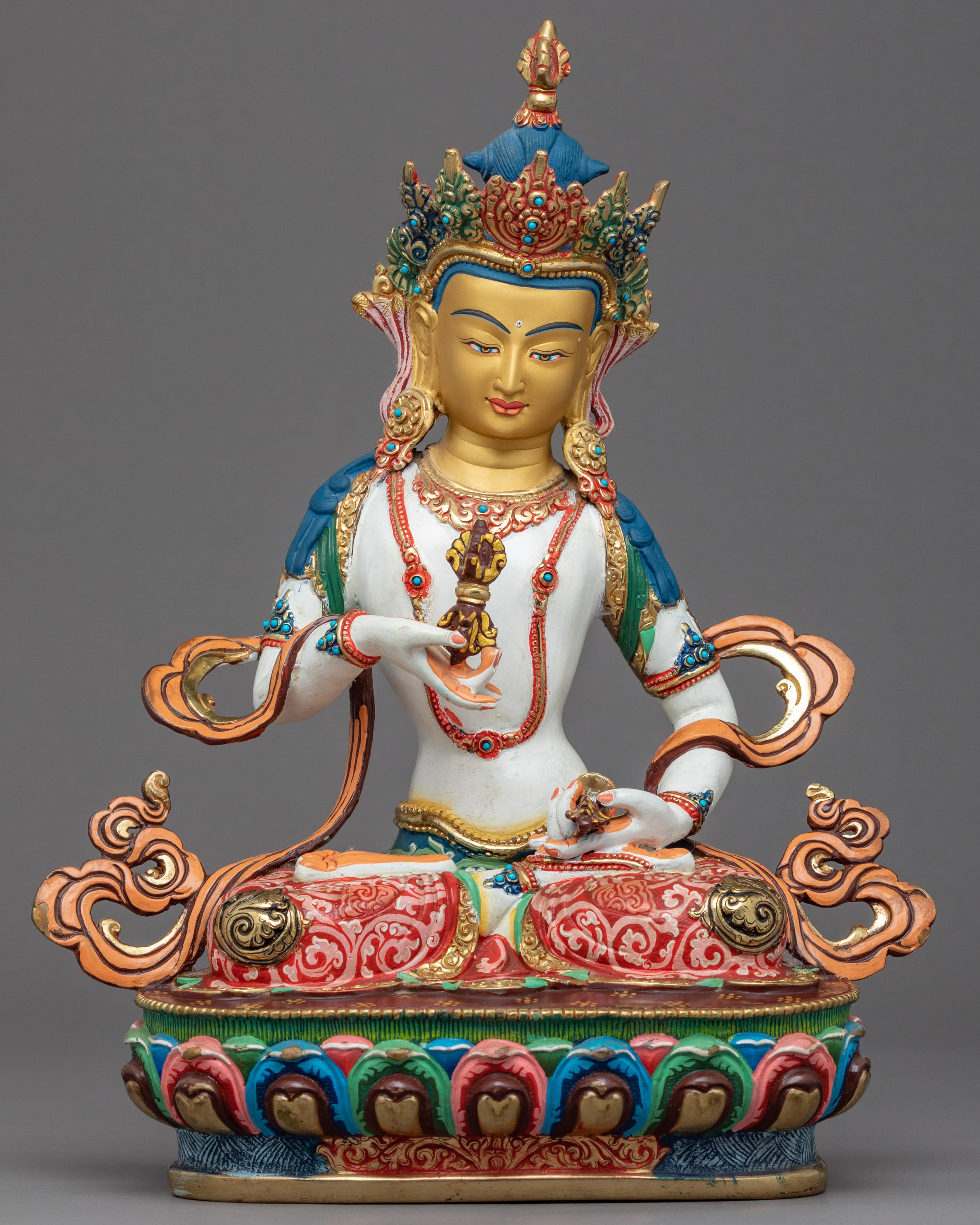 Vajrasattva Meditation Statue | | Gold Gilded Traditional Vajrasattva