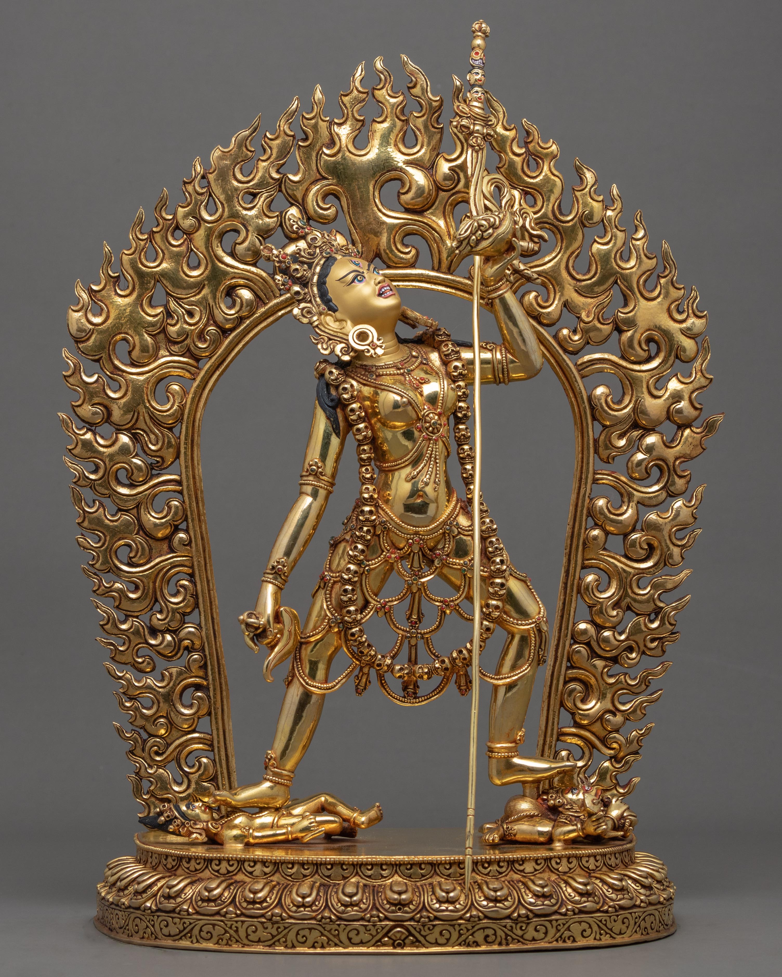 Goddess Vajrayogini Statue | Gold Gilded Dakini Art