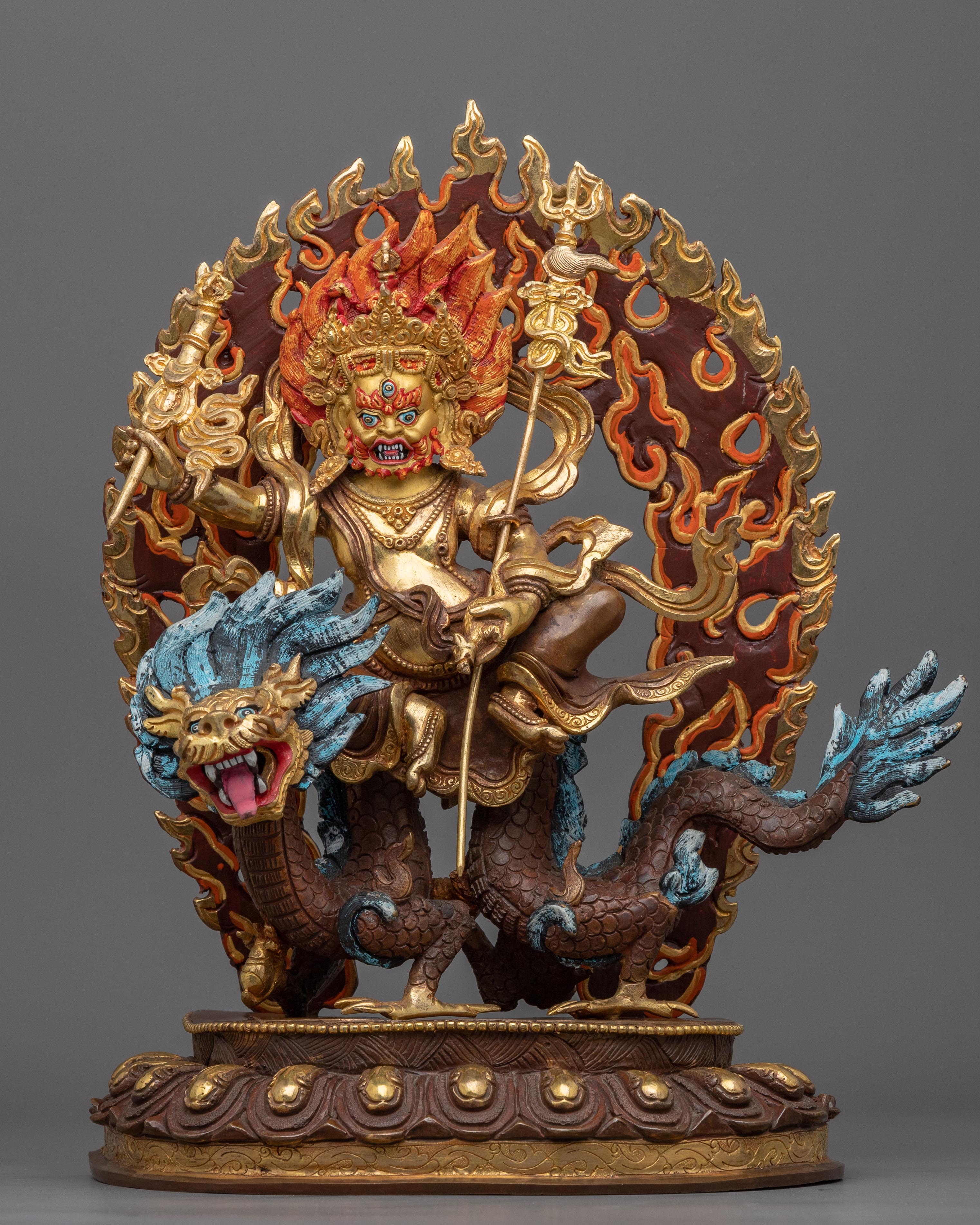 White Dzambhala Mantra Practice Statue | Guan Yin, God of Wealth Artwo