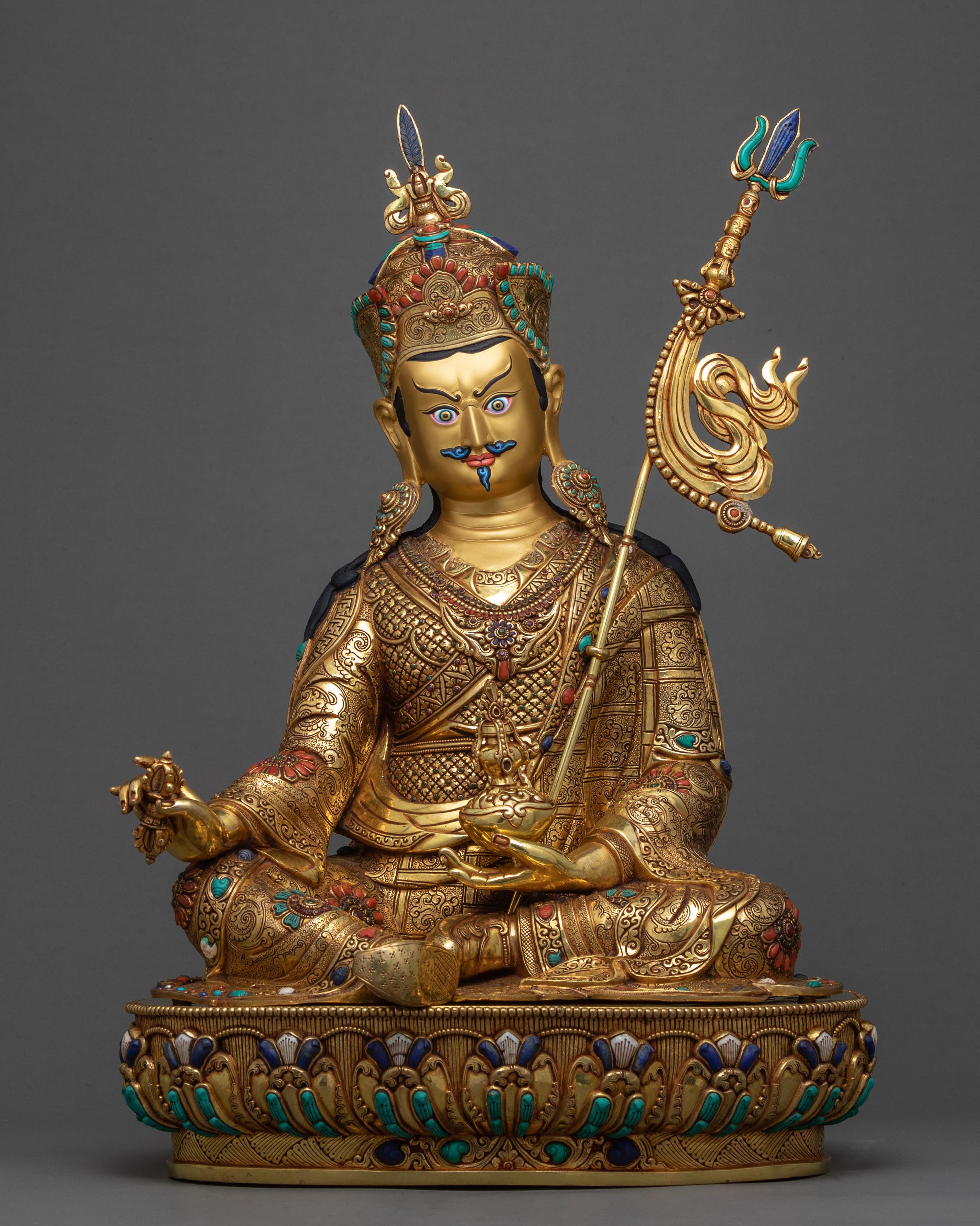 Lord Padmasambhava Guru Rinpoche Statue | Himalayan Tibetan Artwork