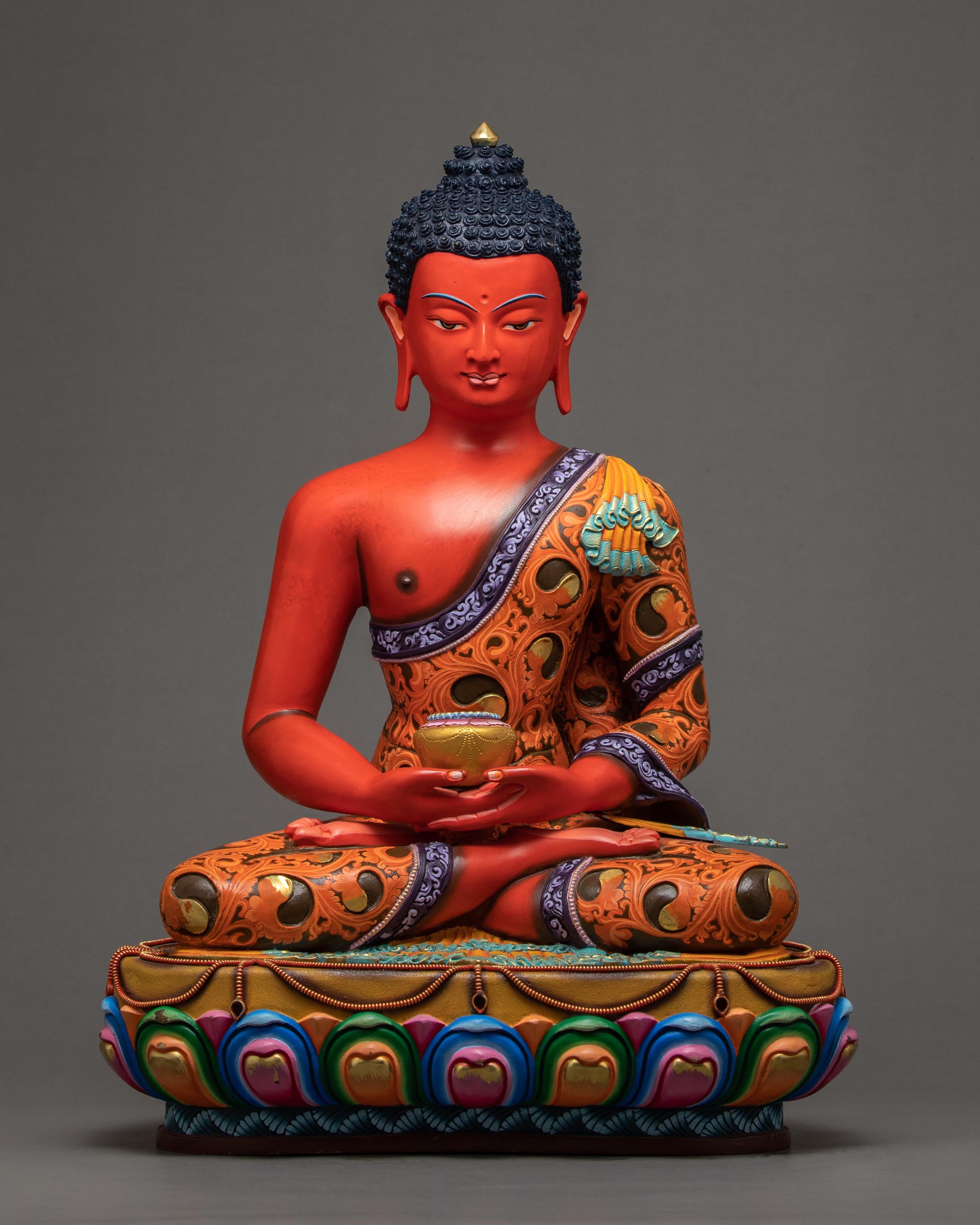 Buddha Amitabha Statue, Himalayan Buddhist Hand Carved Sculpture